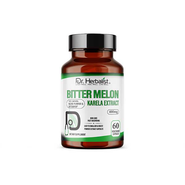 Bitter Melon 400mg Dietary Supplement - Powder Extract Capsule | Dr ...